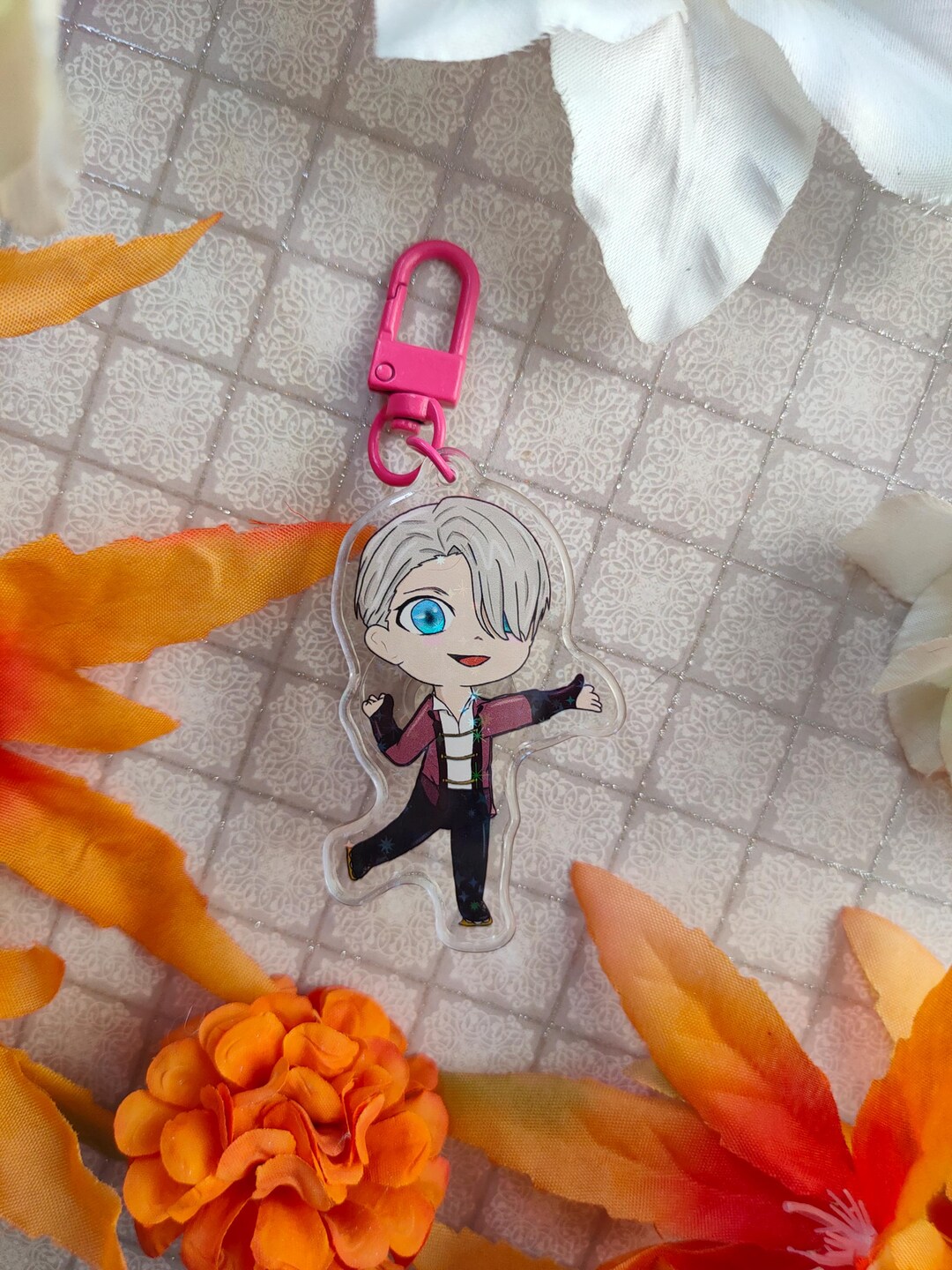Victor Nikiforov From Yuri on Ice Cute Handmade Acrylic Keychain - Etsy