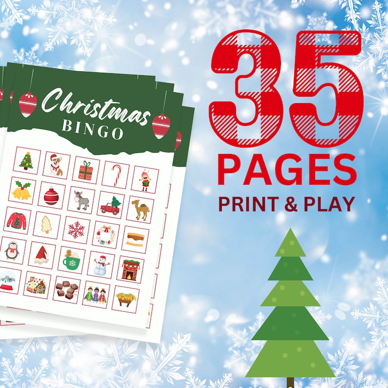 Christmas Bingo - Christmas Game - Christmas Printable Game - Christmas ...