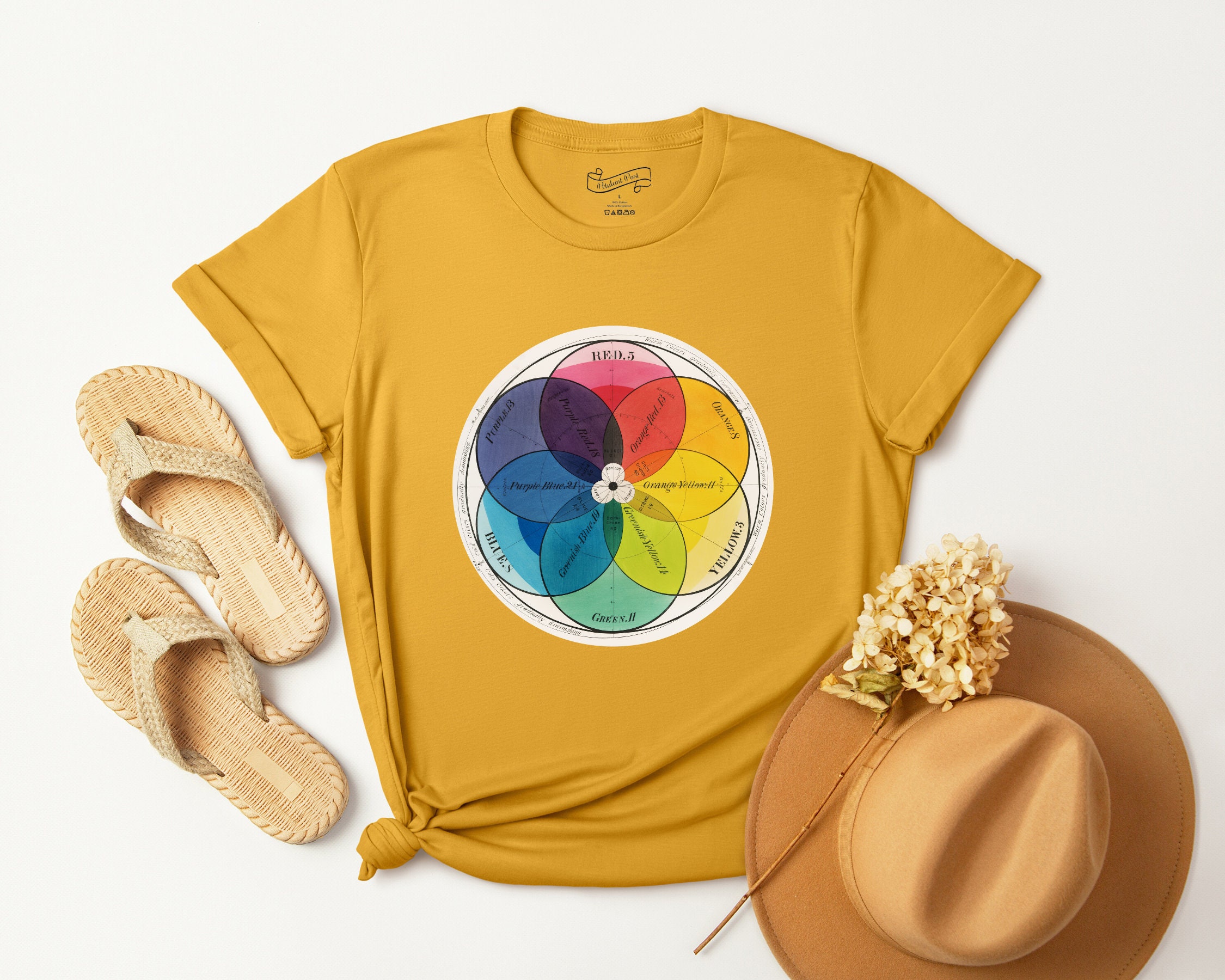 Color Wheel T-shirt, Artist Shirt, Graphic Designer Tee, Unisex Vintage ...