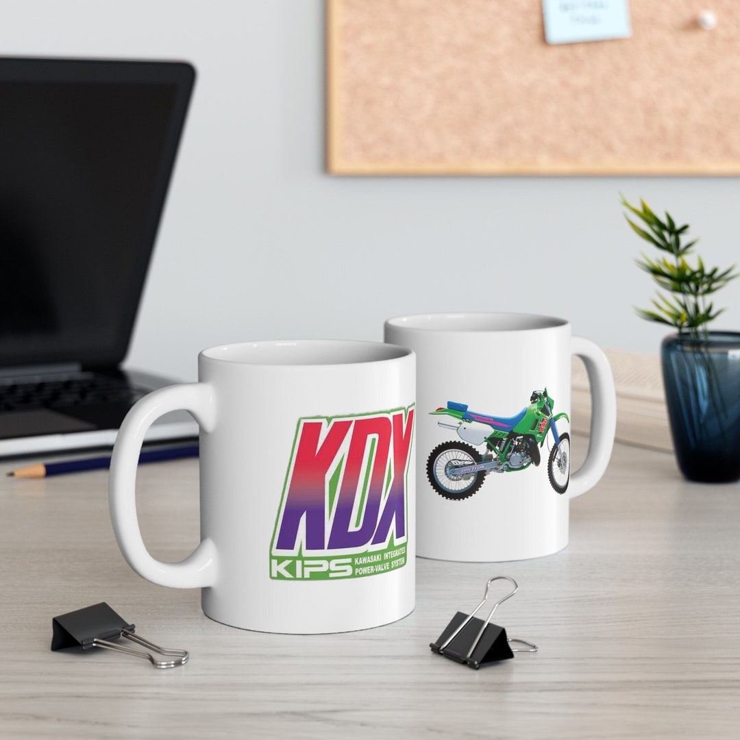 Retro Motocross Rider Double Sided Mug 11oz Gift for KDX Dirt Bike ...