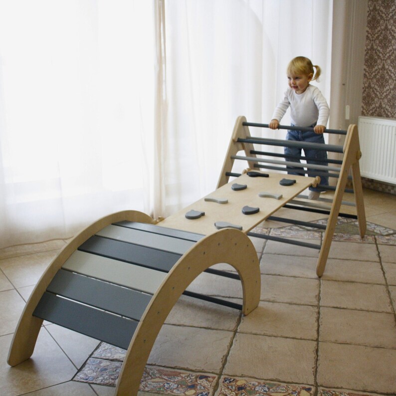 Climbing Triangle Set for Children Indoor Playset, Gym Home Playground ...