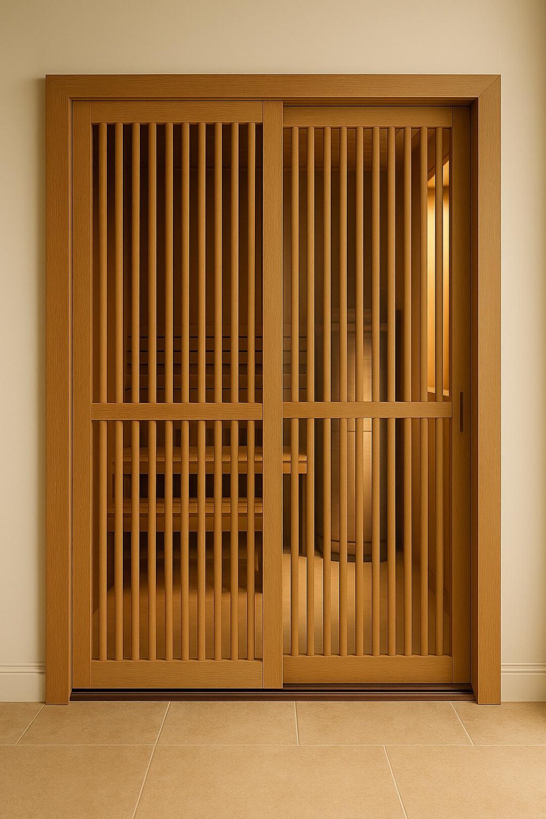Spa Privacy Door Wooden Steam Room Panel - Etsy