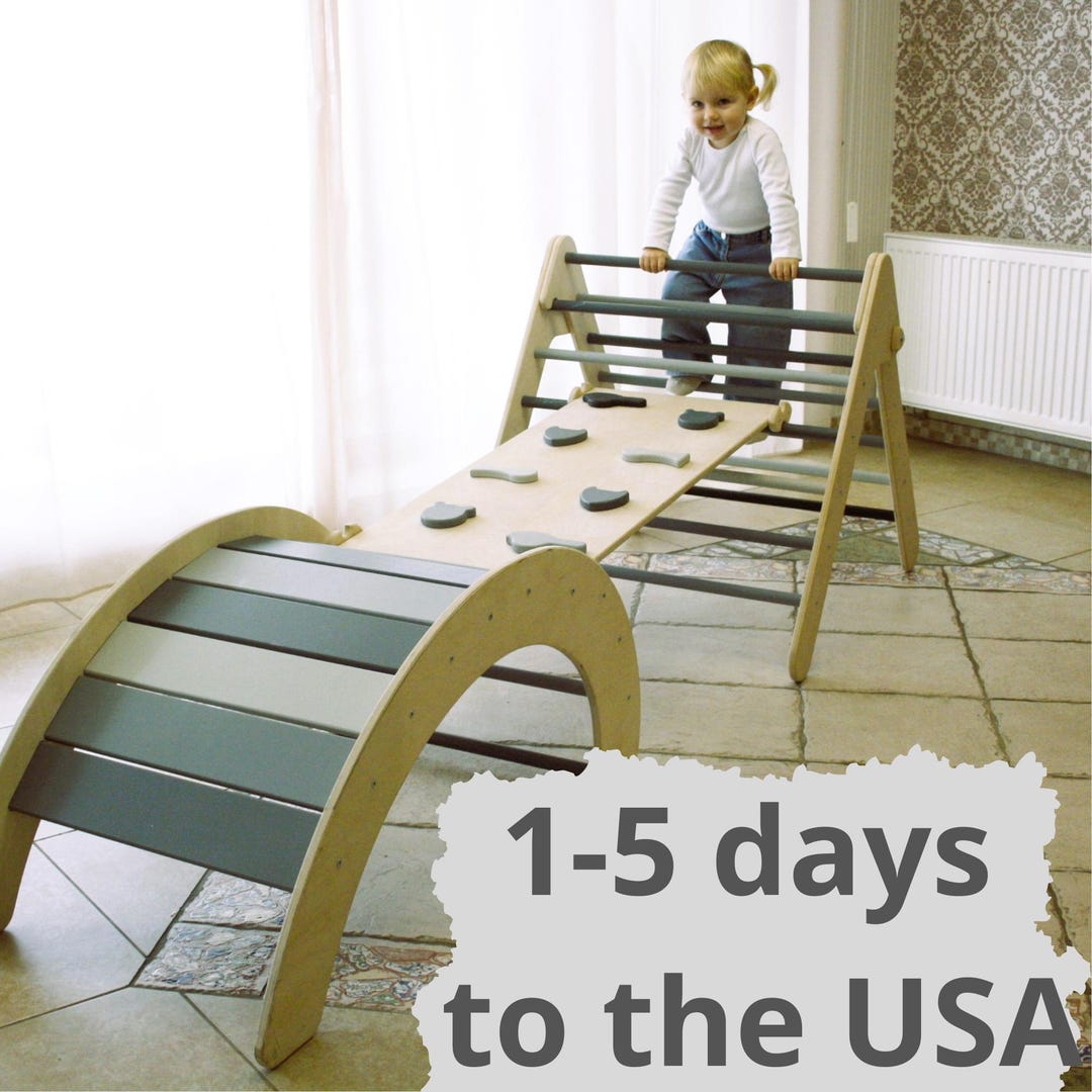 Montessori Climber With Ramp for Kids - Etsy