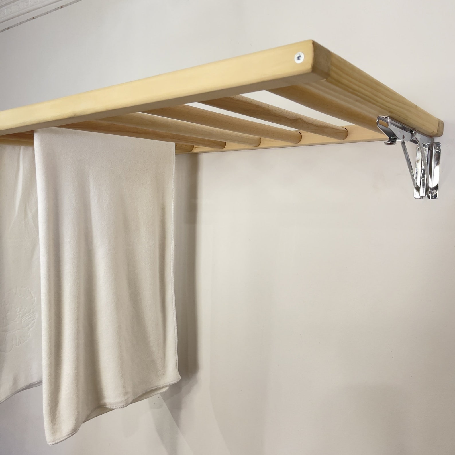 Wooden Clothes Airer Wall Hanging Rack Pulley Maid - Etsy