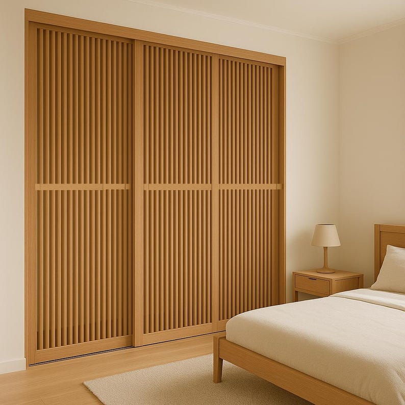 Japanese Style Wardrobe Doors Panelled Sliding Closet Panels - Etsy