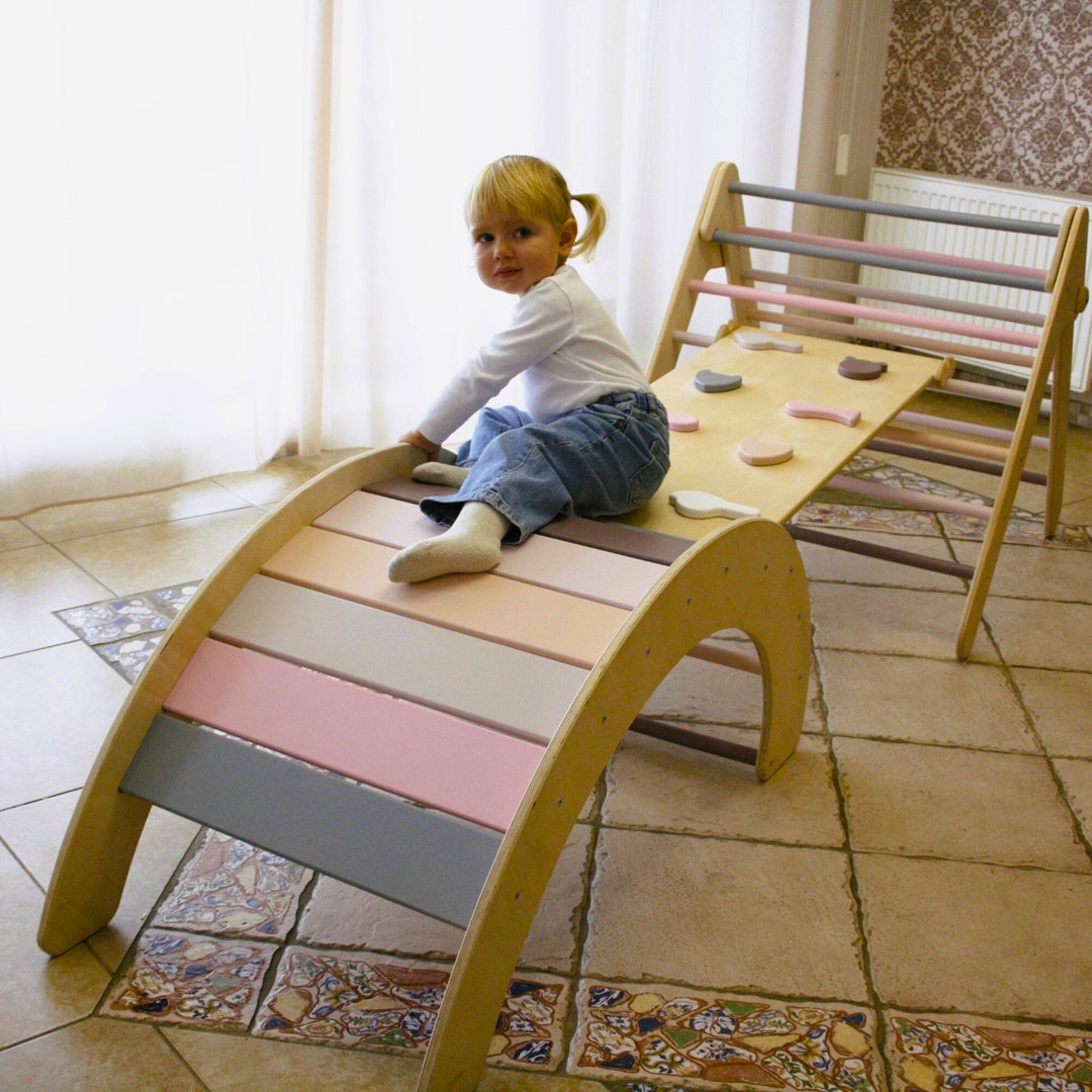 Triangle and Ramp, Montessori Gym, Climbing Set of 3, Climbing Arch ...