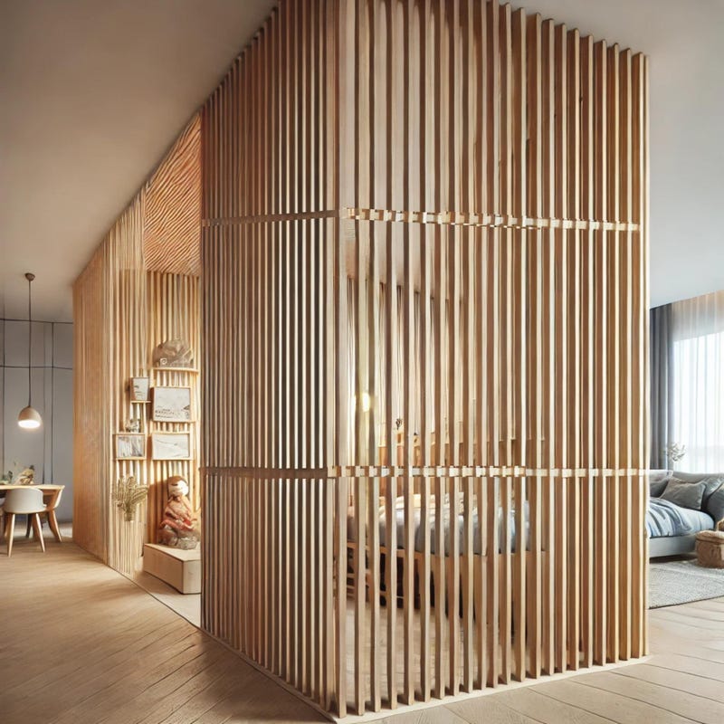 Wood Slat Partition - Etsy