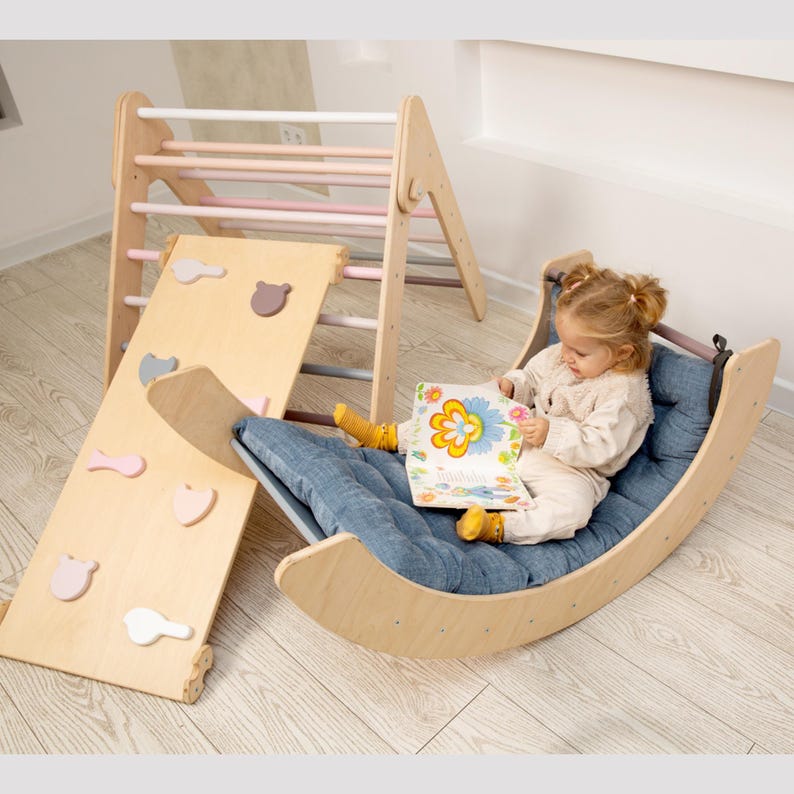 Transformable Climbing Furniture Arch, Ladder, and Montessori Board for ...