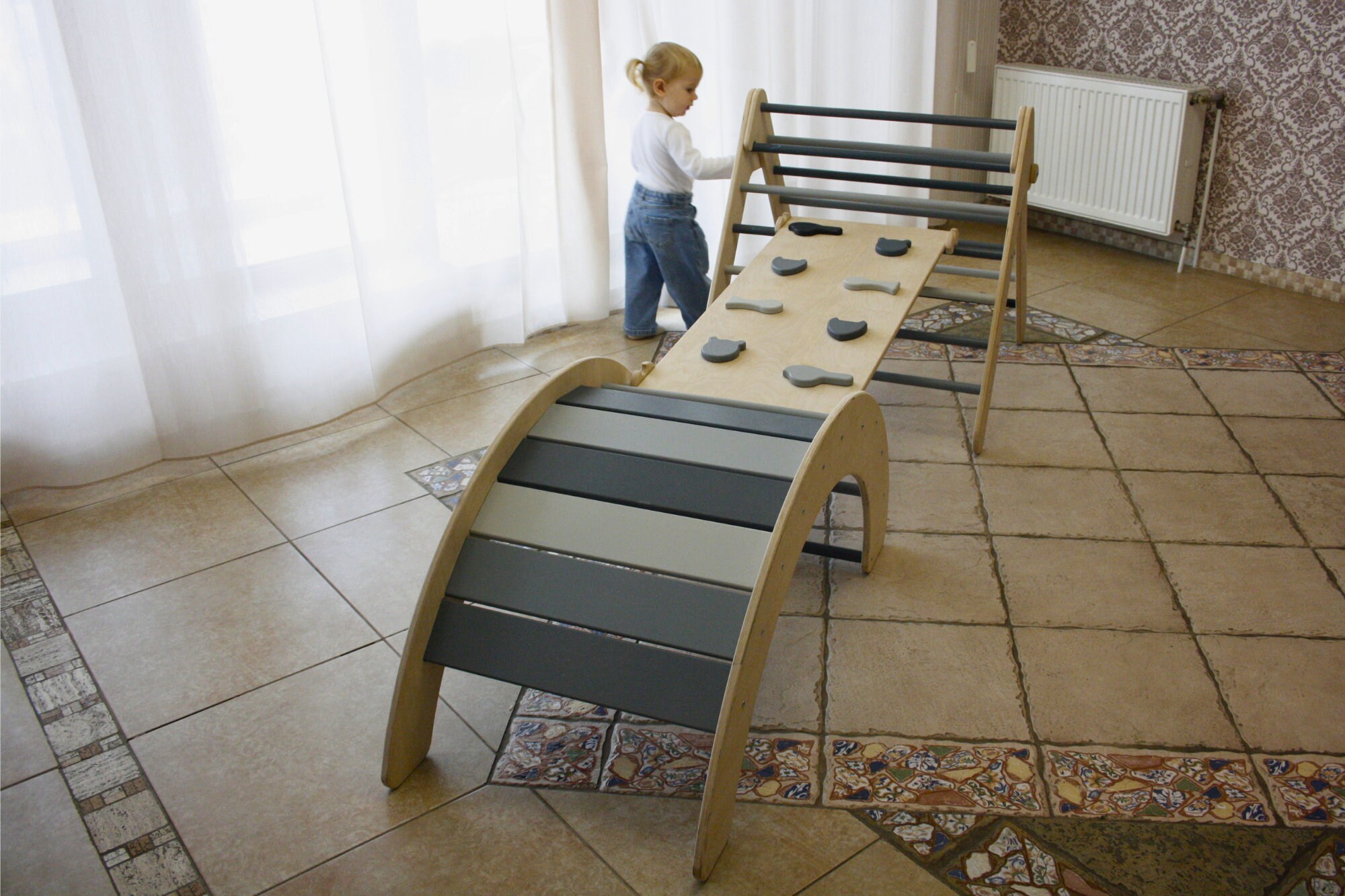 Climbing Triangle Arch With Ramp and Pillow, Montessor Climb Arch - Etsy