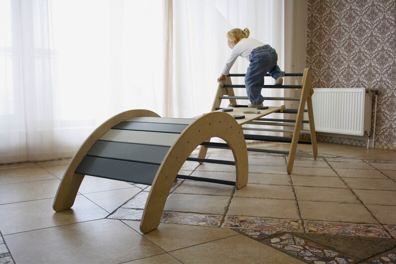 Climbing Triangle Arch With Ramp and Pillow, Montessor Climb Arch - Etsy