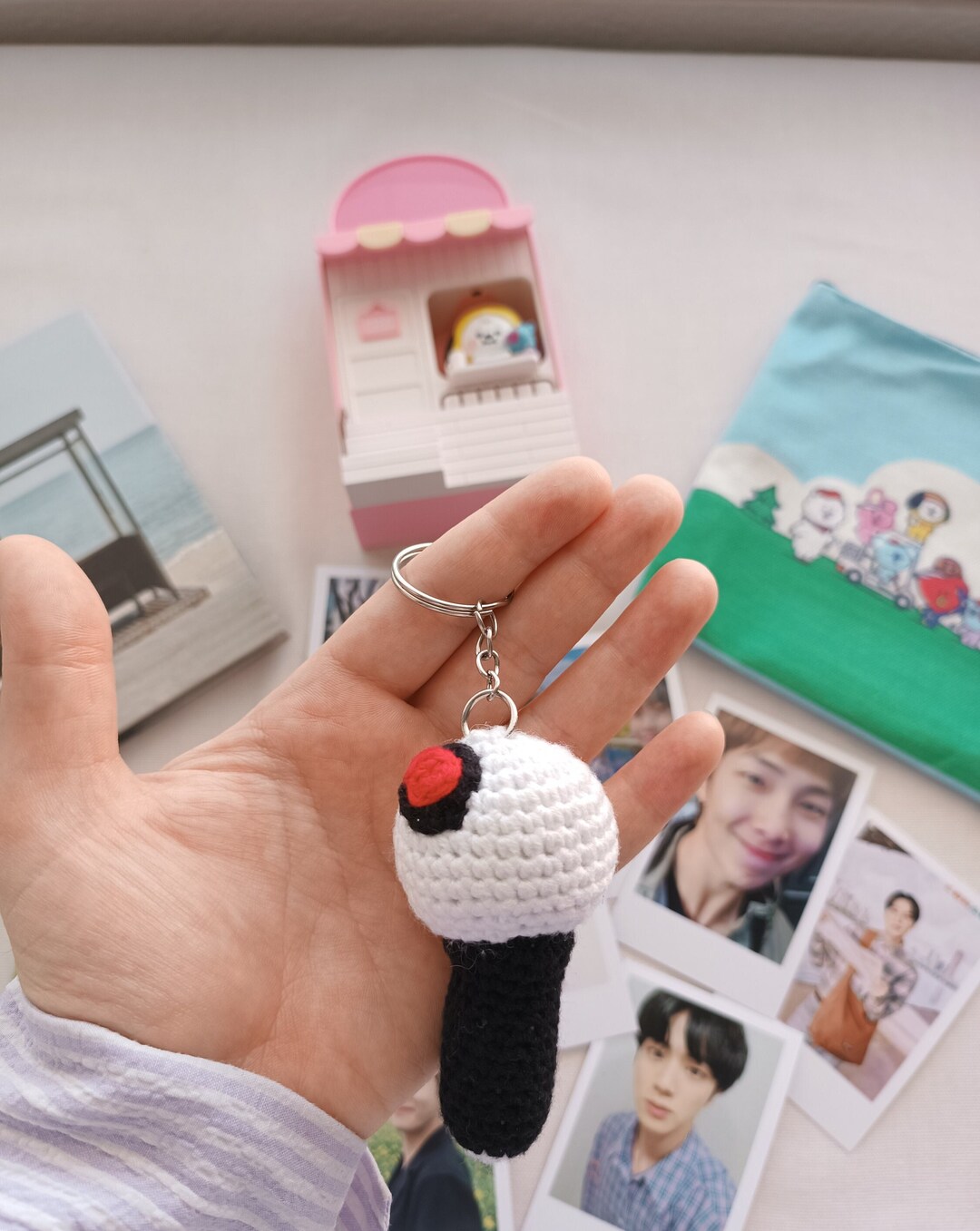 Handmade BTS Army Bomb Keychain: Cotton Kpop Merch - Etsy