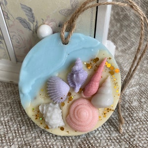 Scented Soy Wax Wardrobe Freshener Wax Sachet Handcrafed Seashells ...
