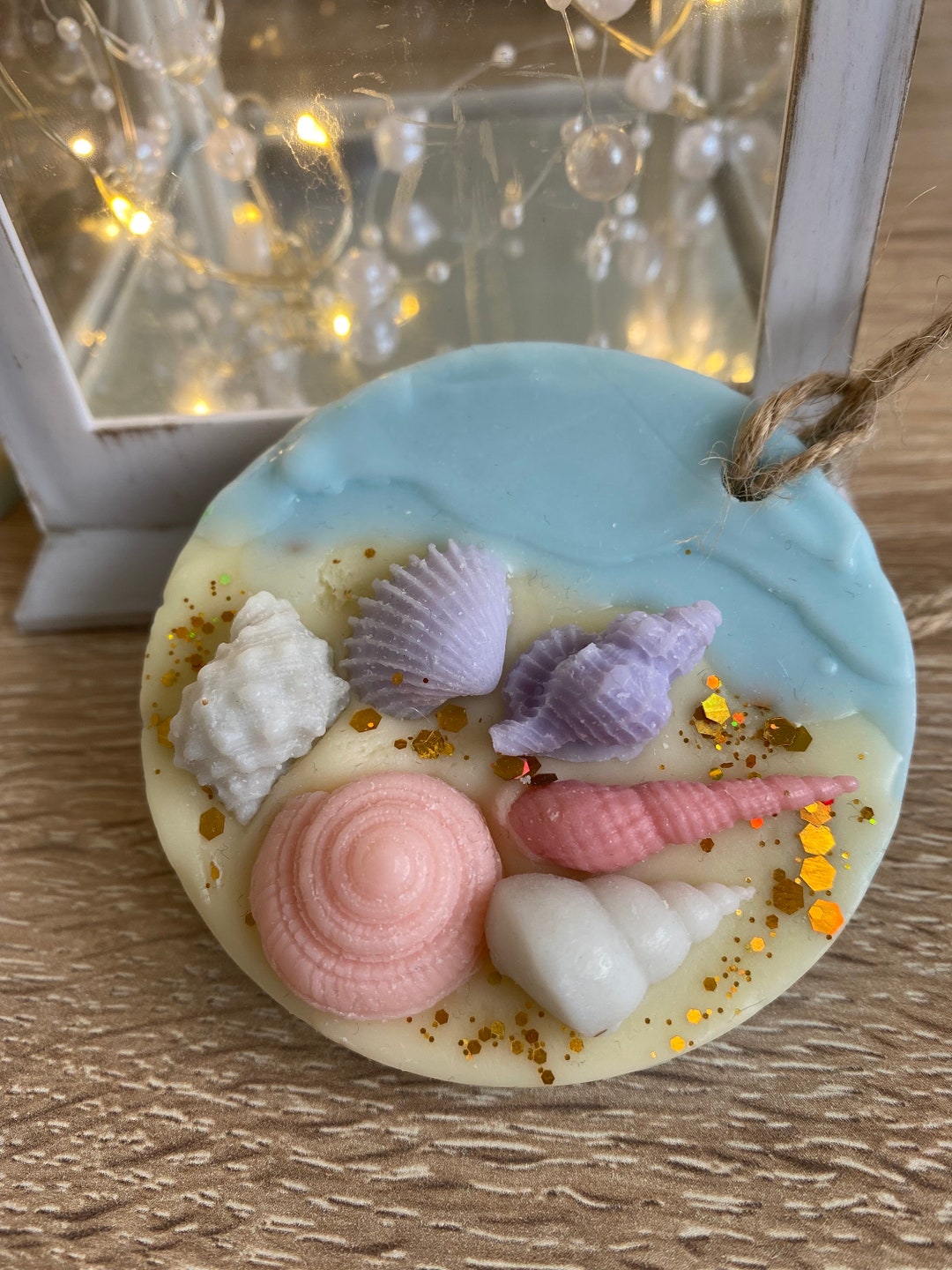 Scented Soy Wax Wardrobe Freshener Wax Sachet Handcrafed Seashells ...