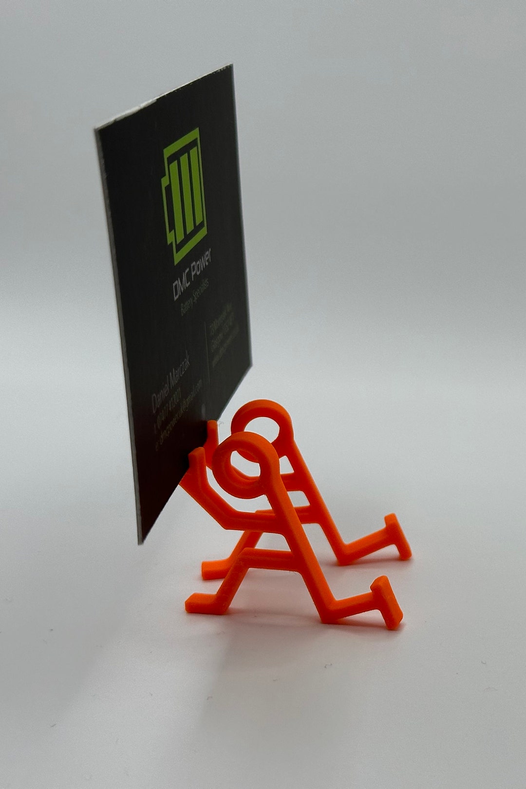 Stick Figure 3d-printed Card Holder: Dual-display, Whimsical Office ...
