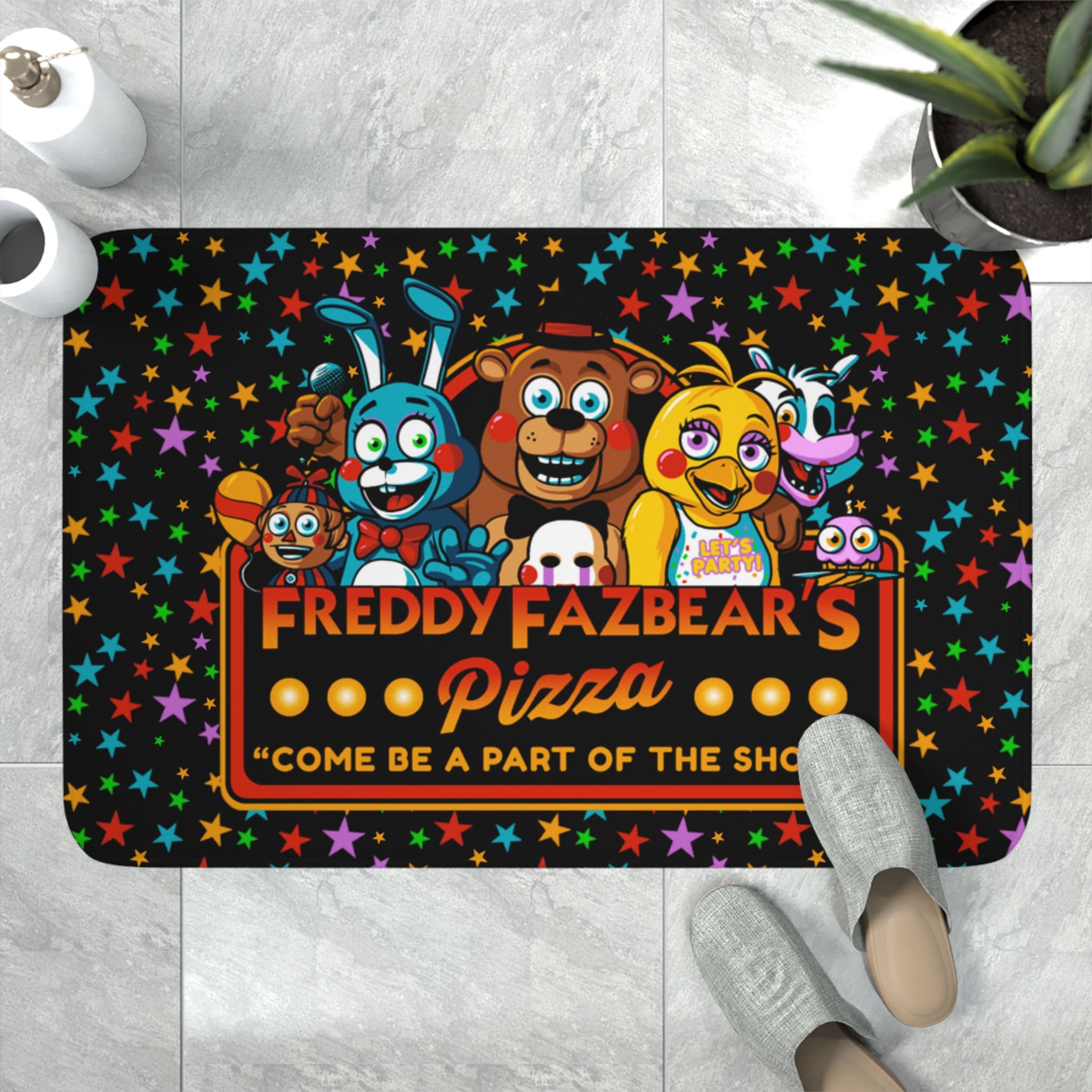 FNAF Inspired Bath Mat, Five Nights at Freddys Bath Mat, Kids Bathroom ...