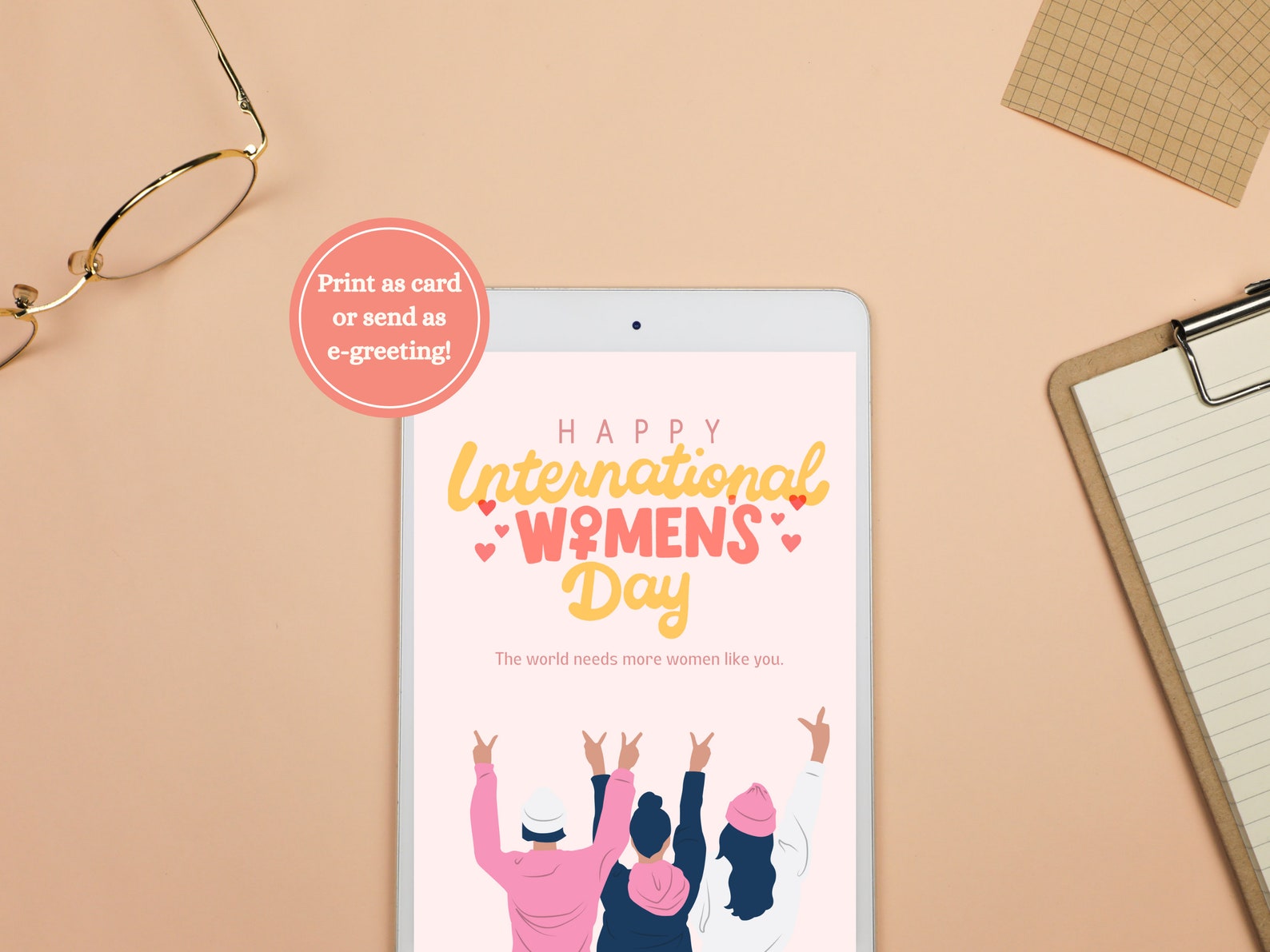 International Women's Day Card Printable Happy Women's History Month ...