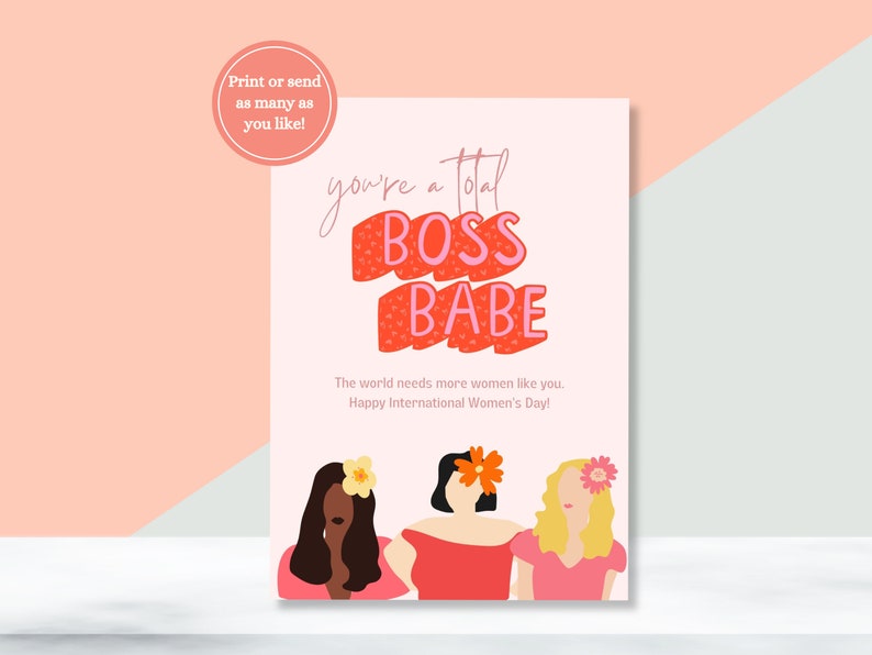 International Women's Day Card Printable Happy Women's History Month ...