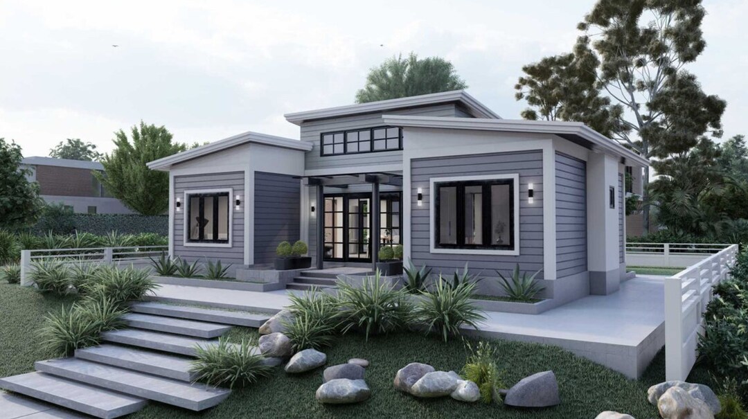 7x13 Meters Small House FLOORPLAN 2 Bedroom House Plan - Etsy