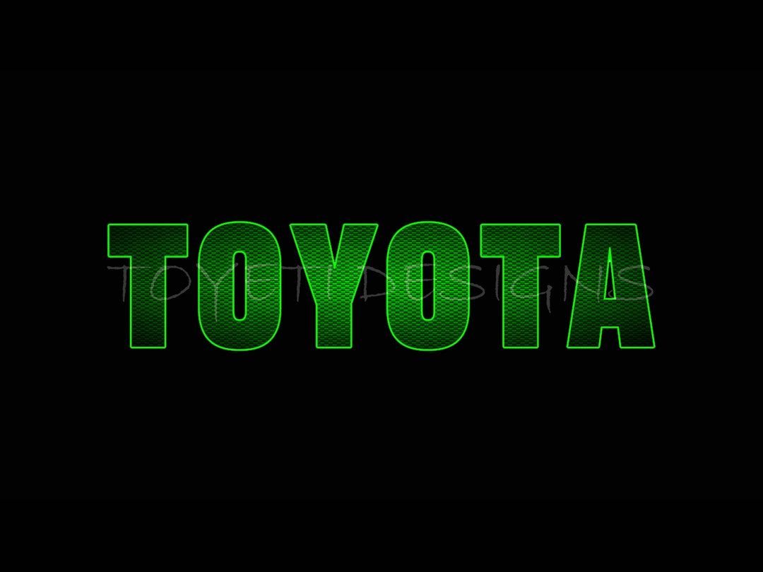 Toyota Lime Green Carbon Fiber Start Up/screen off Image - Etsy
