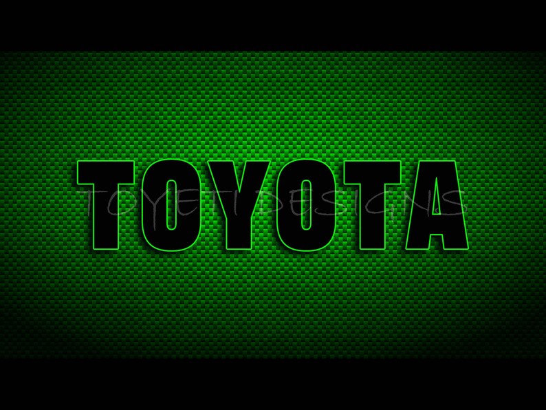 Toyota Lime Green Carbon Fiber Start Up/screen off Image - Etsy