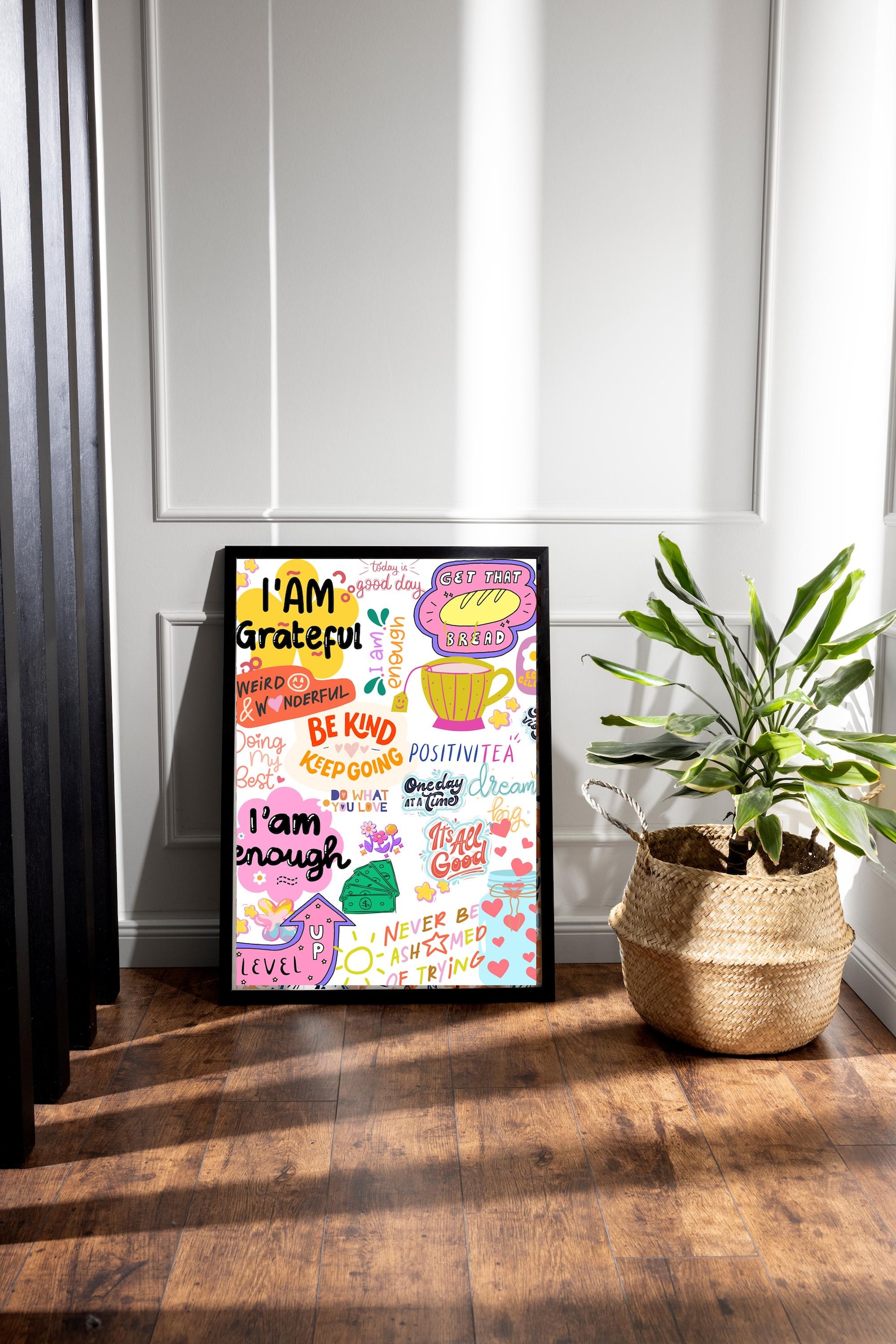 Daily Affirmations Poster, Printable Illustration Wall Art for Therapy ...