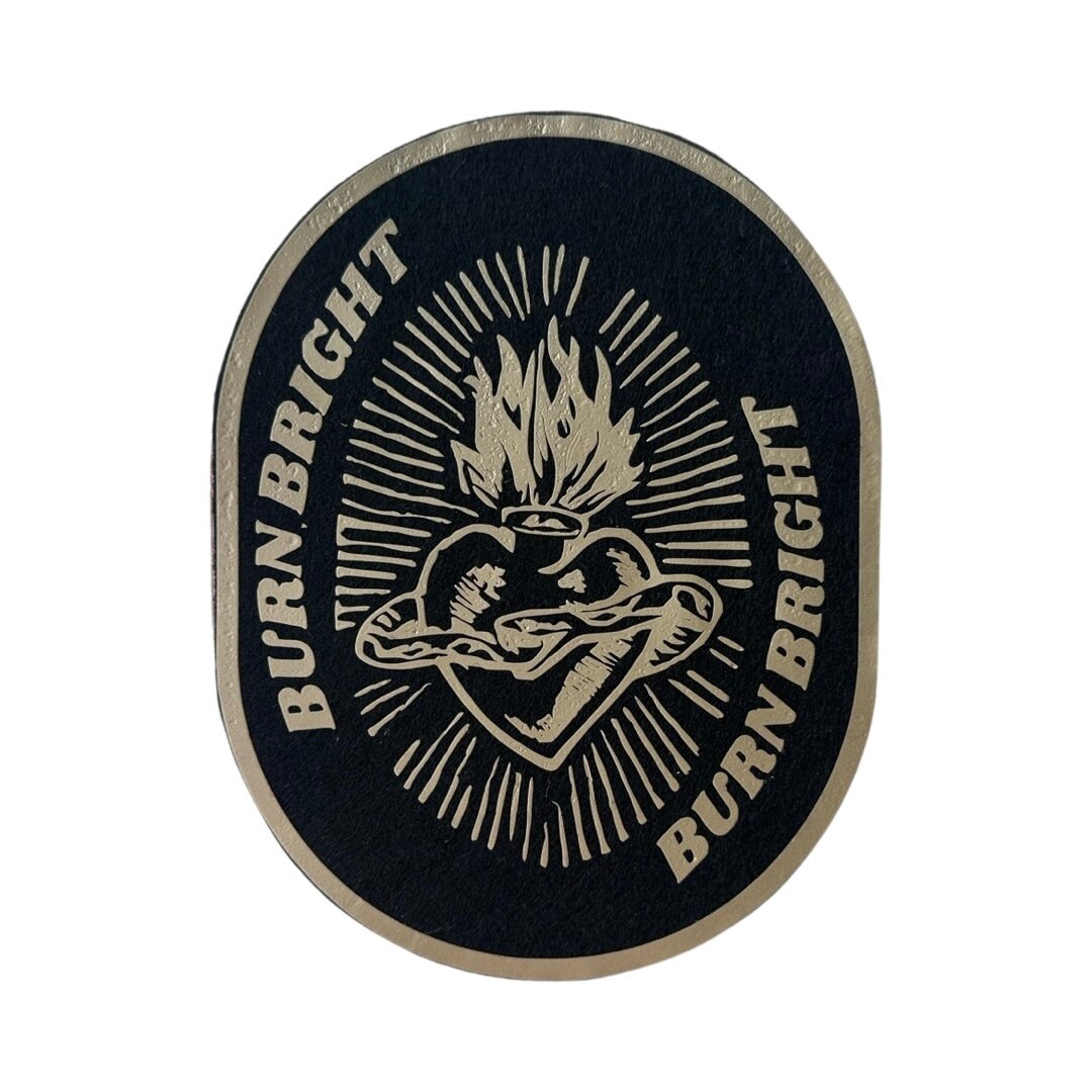 Burn Bright Esoteric Sacred Heart Iron on Felt Patch - Etsy