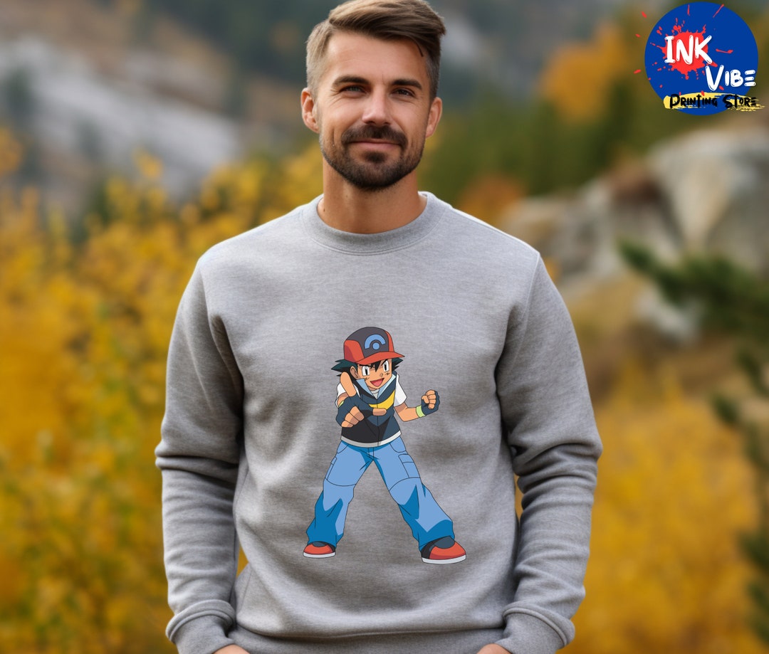 Pokemon Ash Ketchum Sweatshirt Pokemon Lover T Pokemon Unisex Shirt Pokemon T Pokemon