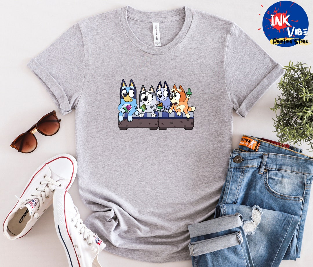 Bluey Design Tshirt, Bluey Friends, Bluey Fun Tee, Bluey Lover Shirt ...