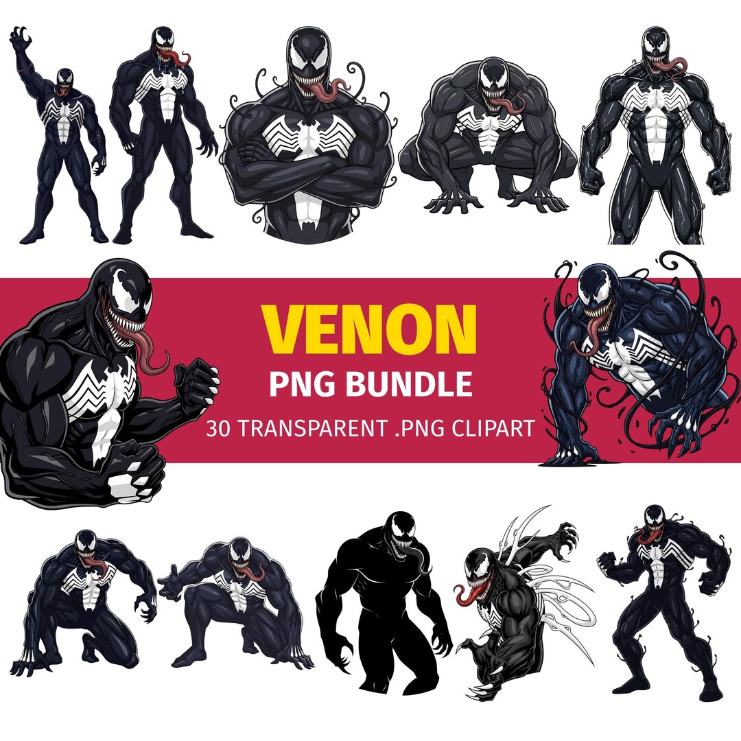 Venom PNG Clipart Bundle: Dark Villain Graphics (digital Download ...