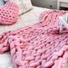 Chunky Knit Blanket, Blanket, Super Chunky Blanket, Giant Knit Blanket ...