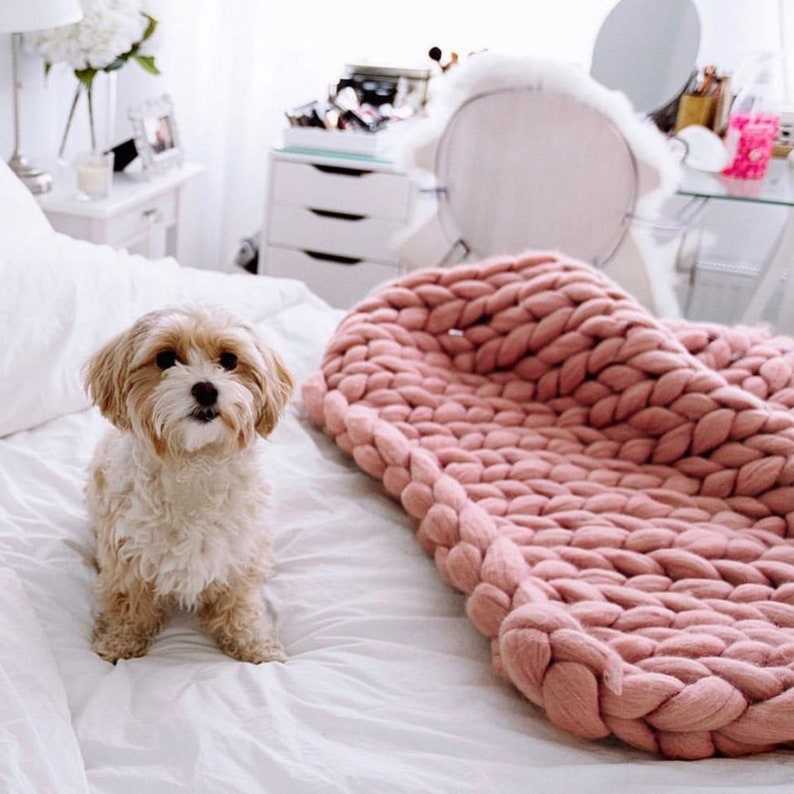 Chunky Knit Blanket, Blanket, Super Chunky Blanket, Giant Knit Blanket ...