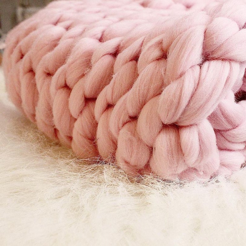 Chunky Knit Blanket, Blanket, Super Chunky Blanket, Giant Knit Blanket ...