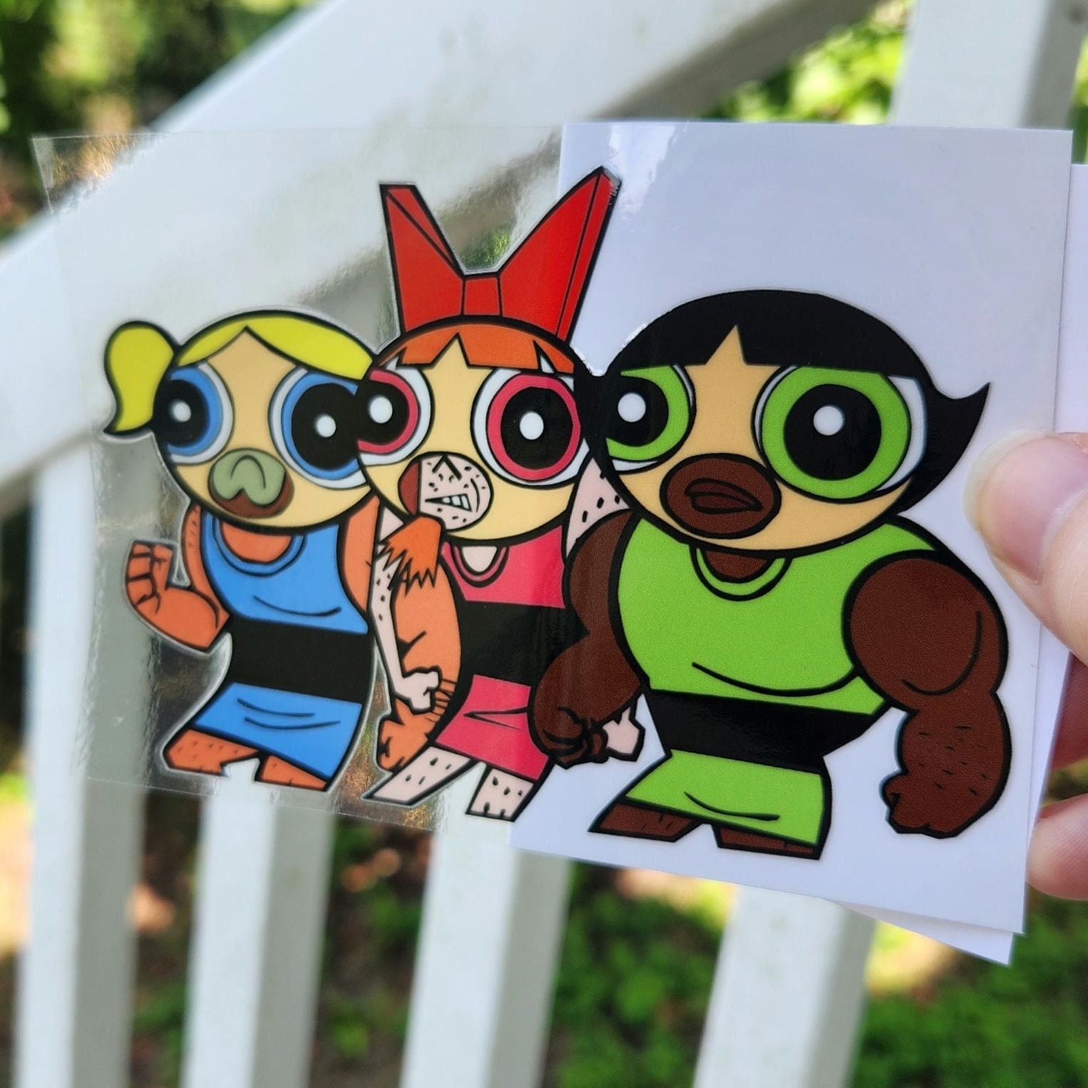 Powerpuff Thugs Car Decal | Cartoon Meme Laptop Sticker | Imposter ...
