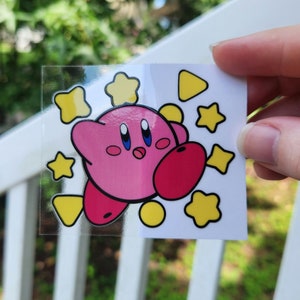 Waterproof Kirby Decal for Car | Cute Video Game Laptop Sticker | Vinyl ...