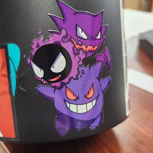 Gastly Haunter Gengar Car Decal: Waterproof Gen 1 Ghost Family Sticker ...