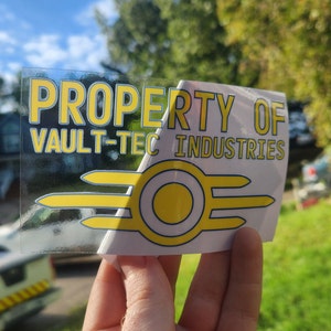 Vault-tec Car Decal: Fallout Cosplay Vinyl Sticker - Etsy