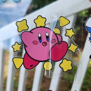 Waterproof Kirby Decal for Car | Cute Video Game Laptop Sticker | Vinyl ...