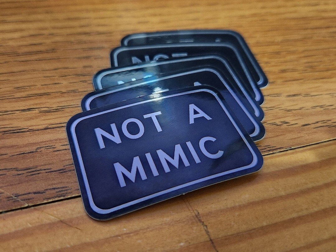 Not A Mimic Sticker Pack: Waterproof D&D Decals (5) - Etsy