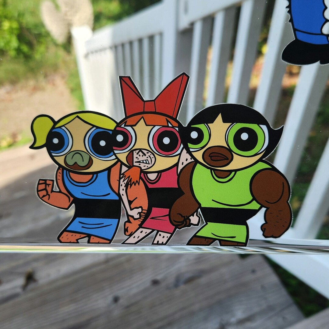 Powerpuff Thugs Car Decal | Cartoon Meme Laptop Sticker | Imposter ...