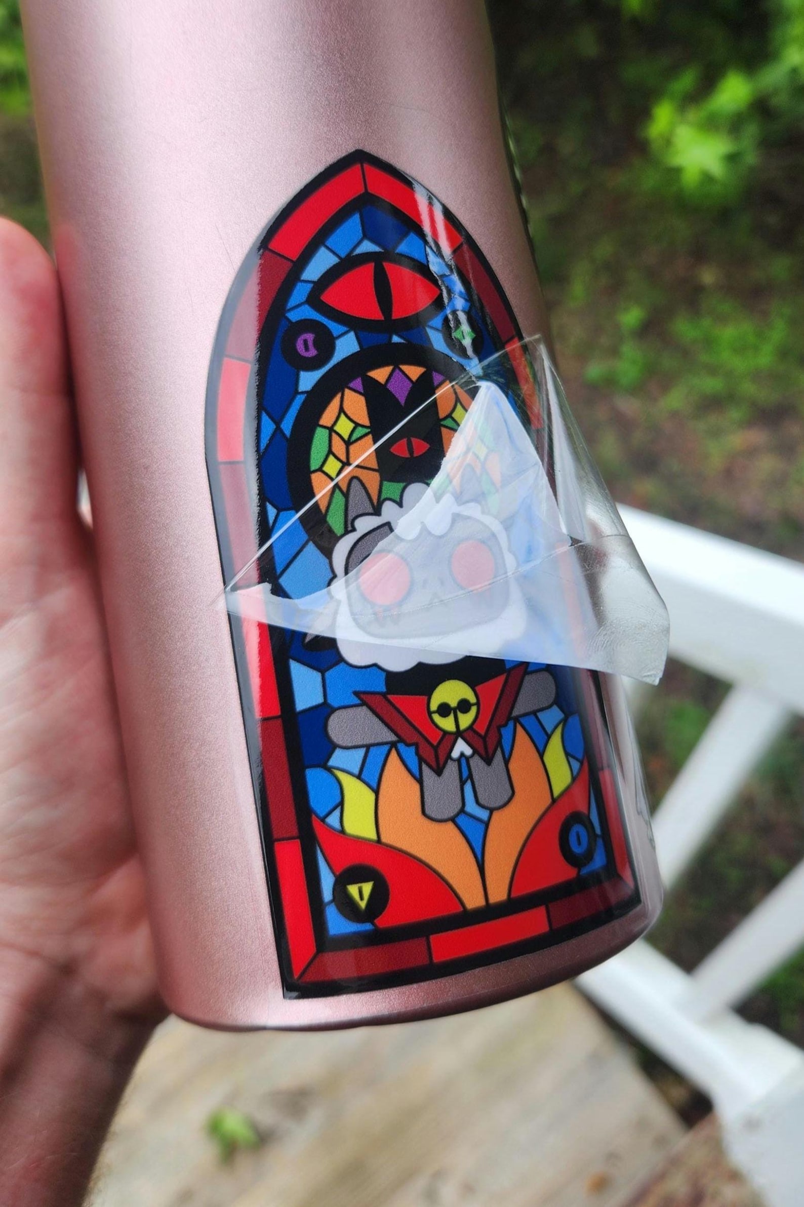 Stained Glass Cult of the Lamb Fan Art Sticker: Waterproof Vinyl Decal ...