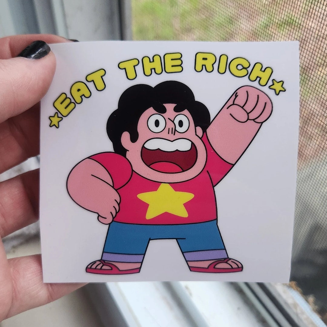Steven "eat the Rich" Waterproof Sticker | Universe Bumper Sticker ...