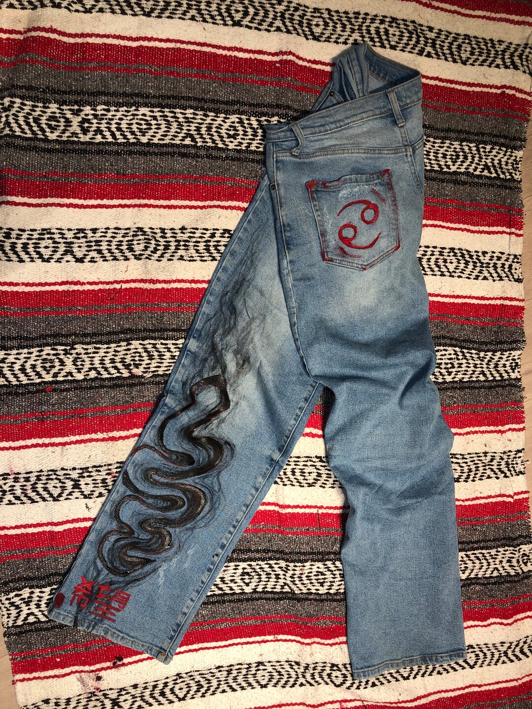 Customized Black Snake and Cancer Zodiac Sign Pants - Etsy