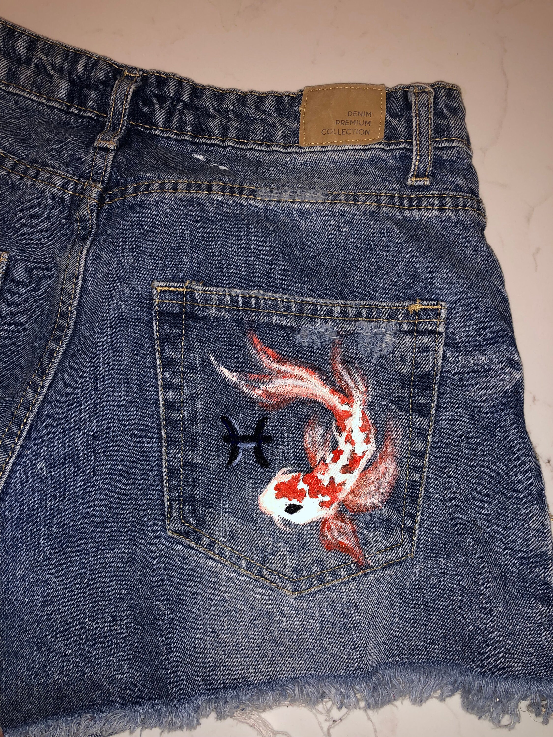 Customized Koi Fish Shorts With Pisces Zodiac Sign. Perfect - Etsy