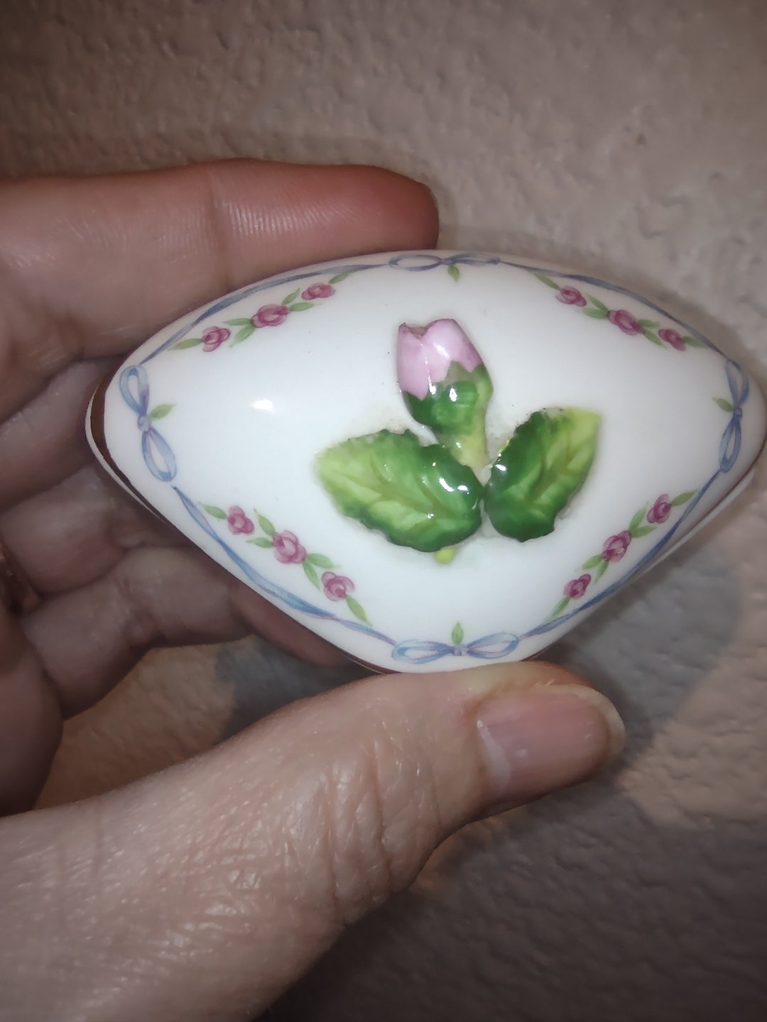 Lefton Royal Hampton Hand Painted Bone China Trinket Box - Etsy