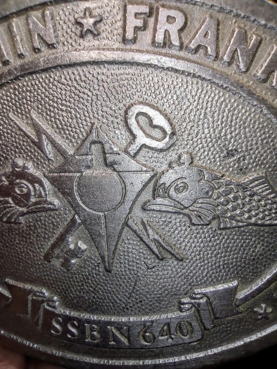 USS Benjamin Franklin SSBN 640 Submarine Metal Belt B… - Gem