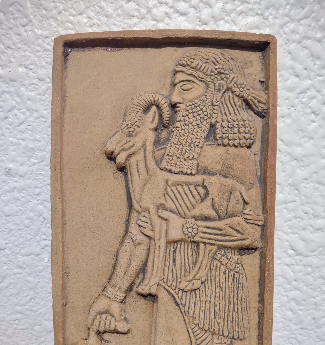 Assyrian Bas-relief Clay Art Tablet - Etsy