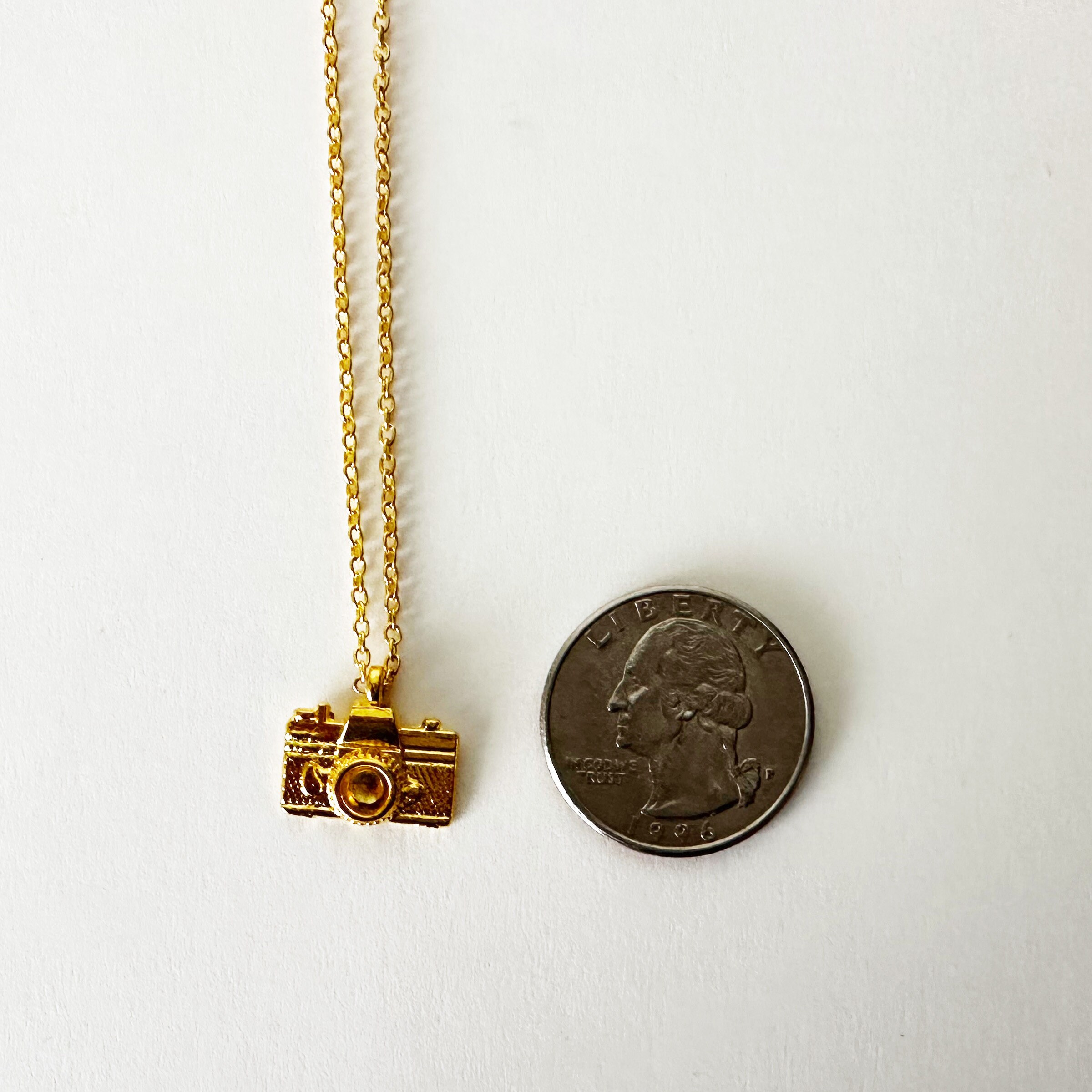 Fearless Camera Necklace, Silver or Gold Chain, Charm Necklace, Concert ...