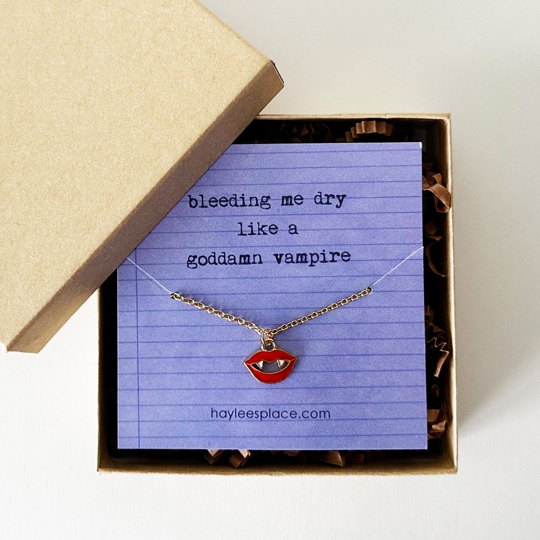Vampire Necklace, Vampire Teeth Charm, Guts Necklace, Fan Girl Jewelry ...