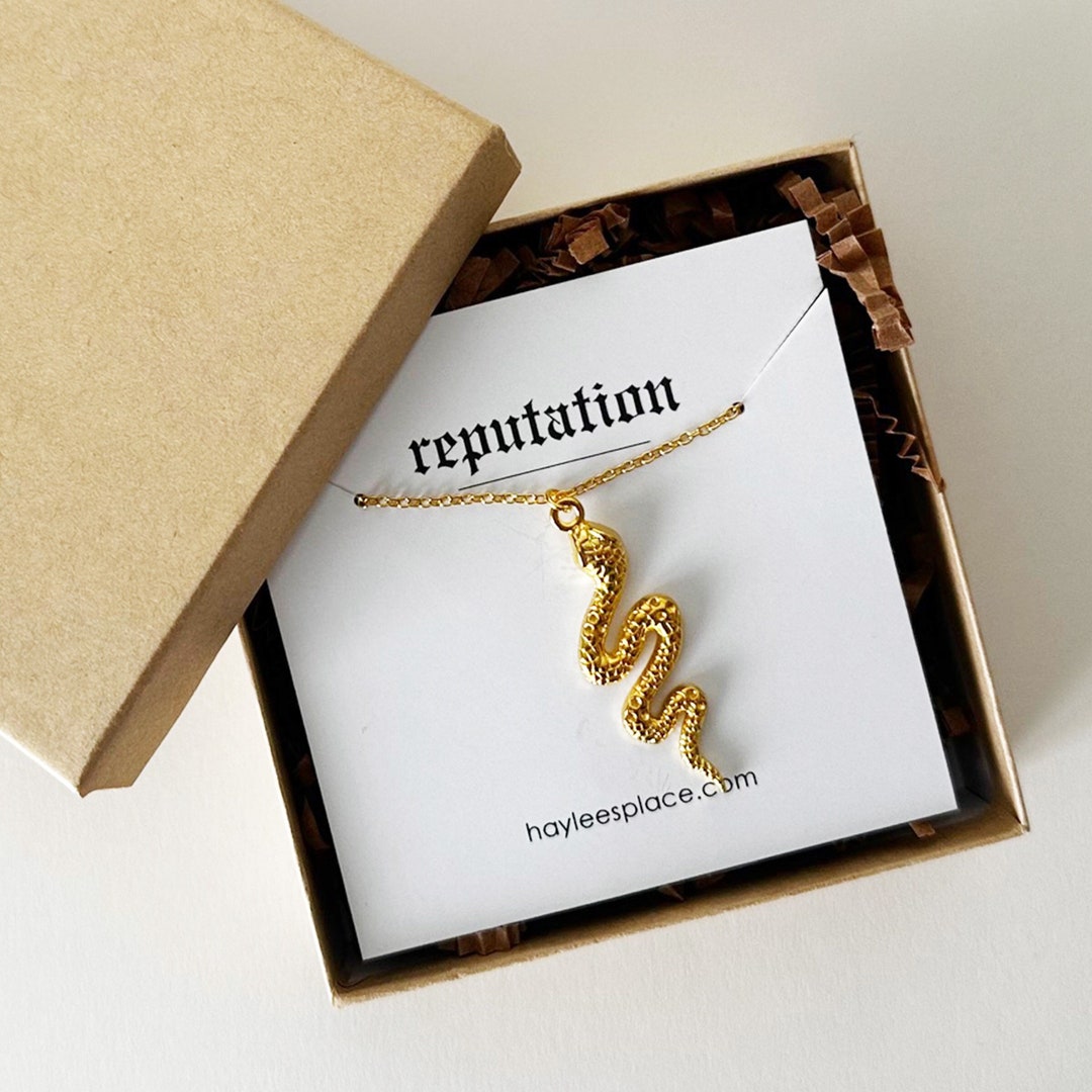 Snake Necklace, Reputation Necklace, Concert Jewelry, Lyric Jewelry ...