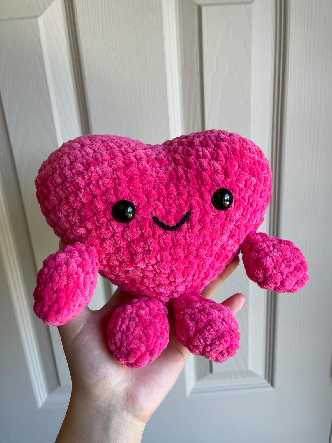 Crochet Heart Plushie, Valentines Day Heart Plushie, Valentines Day ...